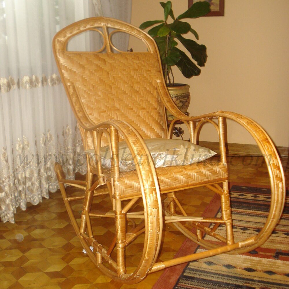 Fotel wiklinowy BALKONÓWKA biała pełna GRATIS środek do czyszczenia